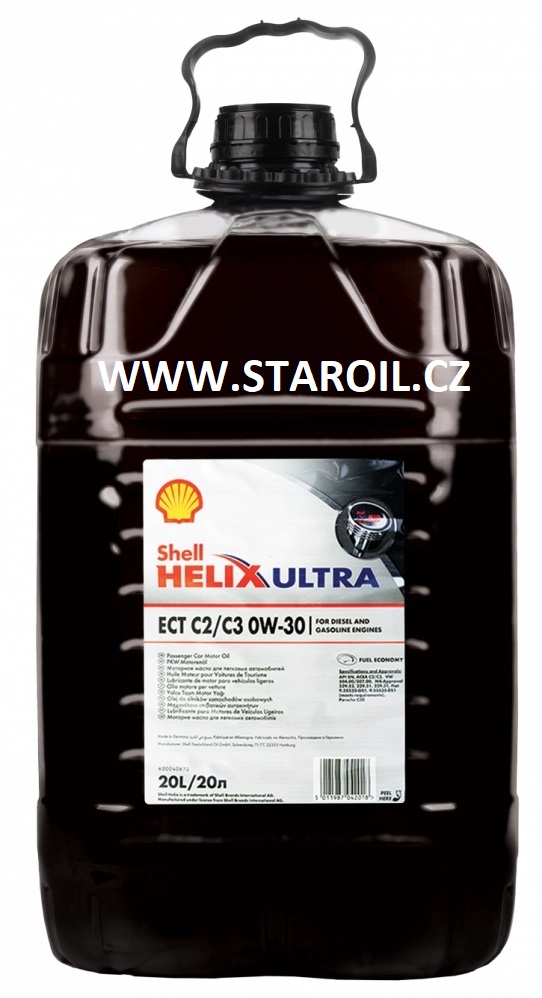 SHELL HELIX ULTRA ECT C2/C3 0W-30 20LT ECOPACK | e-shop www.staroil.cz